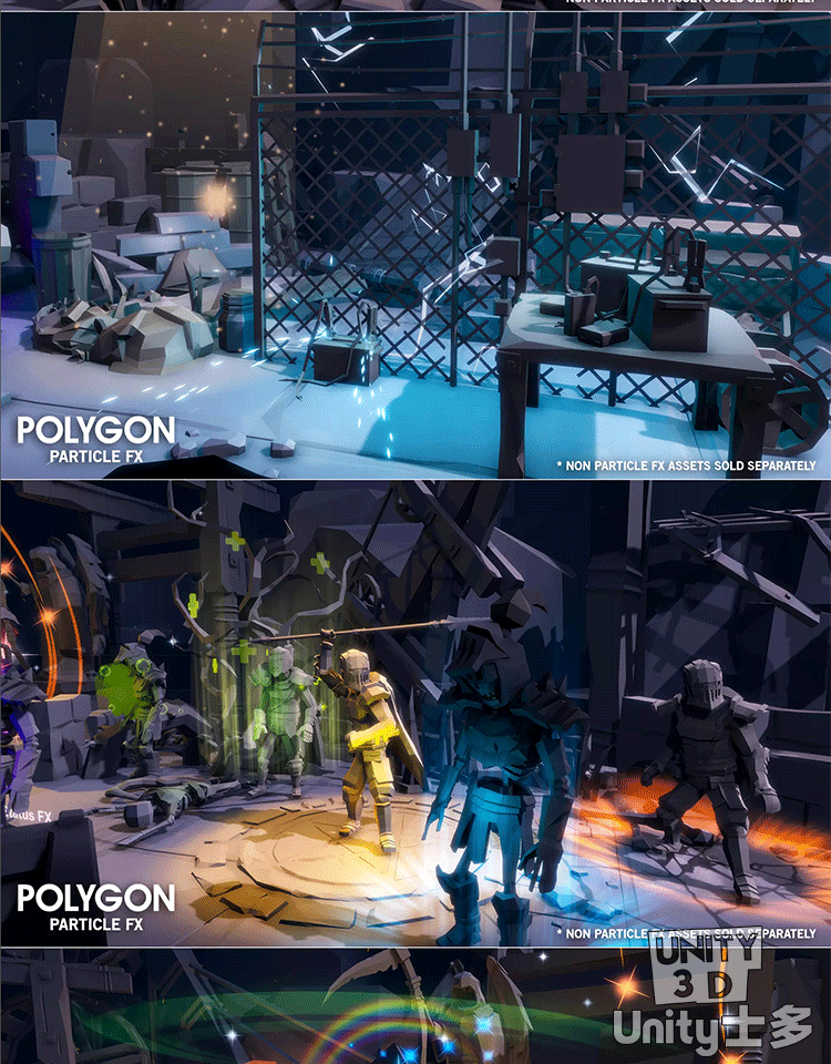 Unity多边形粒子特包U3D火水烟灰尘泥土魔法POLYGON Particle FX - 粒子特效 - 绘图狗-设计灵感素材集散地