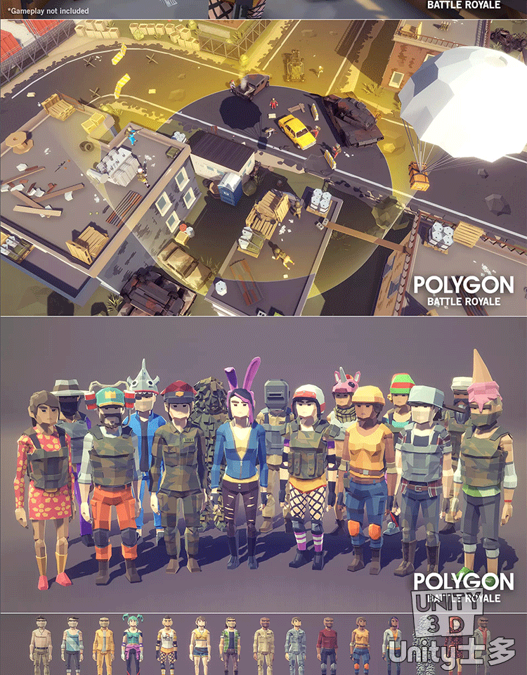 Unity吃鸡枪战游戏场景武器坦克车辆POLYGON Battle Royale Pack - 场景模型 - 绘图狗-设计灵感素材集散地