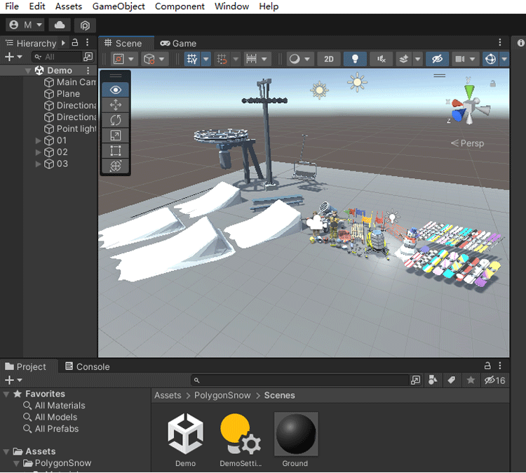 Unity3D滑雪游戏道具U3D雪地摩托滑雪男女滑雪板POLYGON Snow Kit - 道具模型 - 绘图狗-设计灵感素材集散地