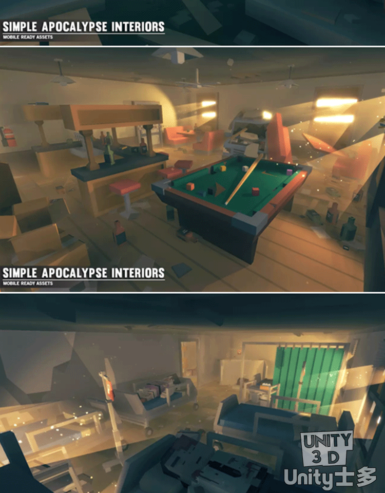 Unity末日游戏室内场景U3D医院仓库Simple Apocalypse Interiors - 场景模型 - 绘图狗-设计灵感素材集散地