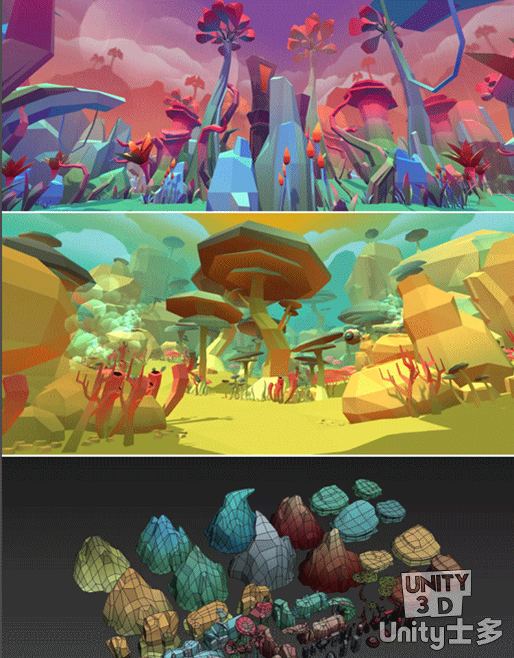 Unity3D外星球环境模型沙漠极寒地海洋雨林地形Alien Planet Pack - 场景模型 - 绘图狗-设计灵感素材集散地