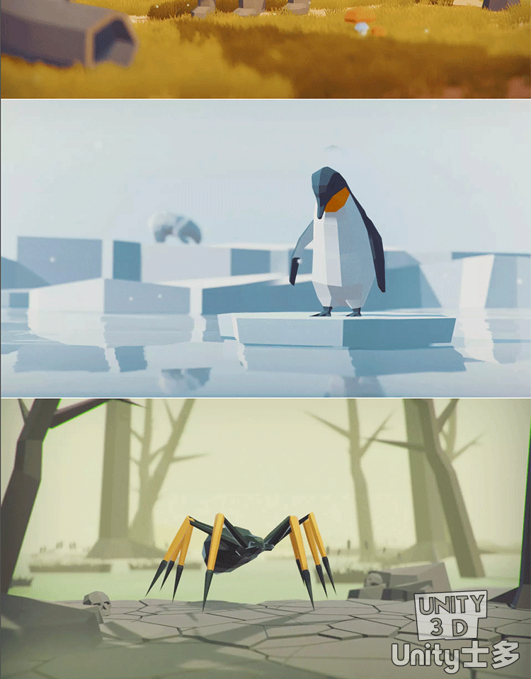 Unity3D低面动物模型带动画鳄鱼北极熊Low Poly Animated Animals - 动物模型 - 绘图狗-设计灵感素材集散地