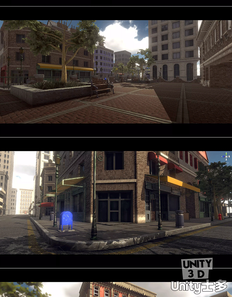 Unity写实PBR城市场景U3D建筑物街道道具资产包Town Constructor - 场景模型 - 绘图狗-设计灵感素材集散地