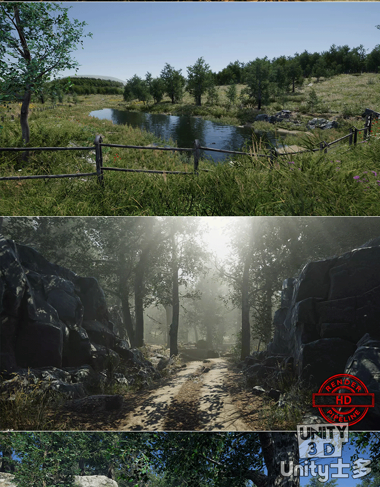 Unity3D写实自然山林场景模型U3D花草树木岩石地形Dynamic Nature - 场景模型 - 绘图狗-设计灵感素材集散地