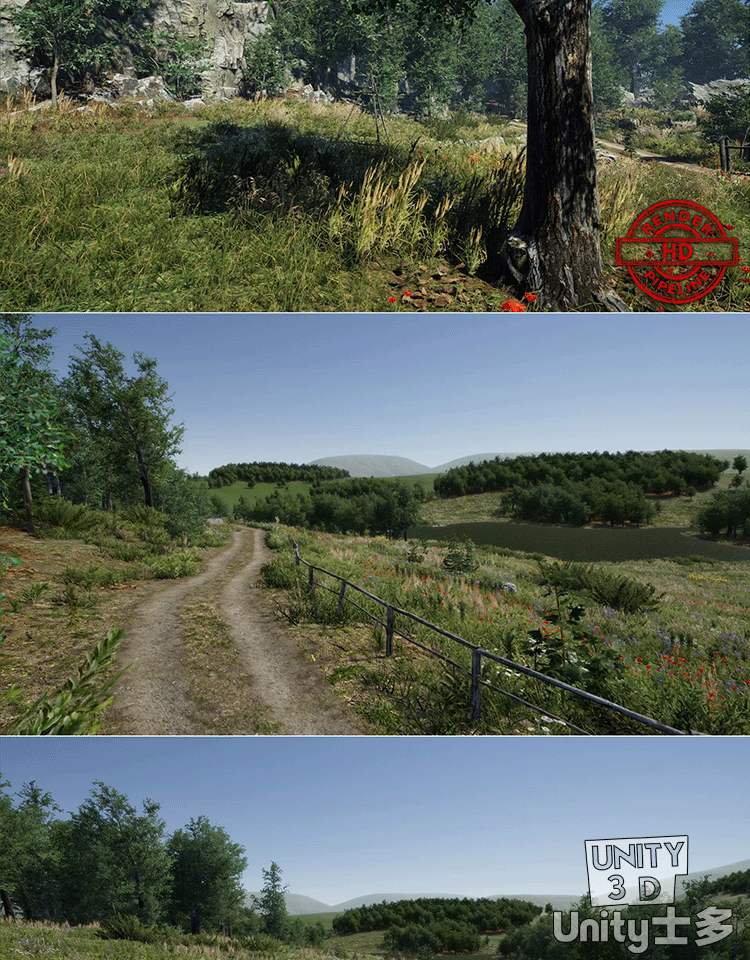 Unity3D写实自然山林场景模型U3D花草树木岩石地形Dynamic Nature - 场景模型 - 绘图狗-设计灵感素材集散地