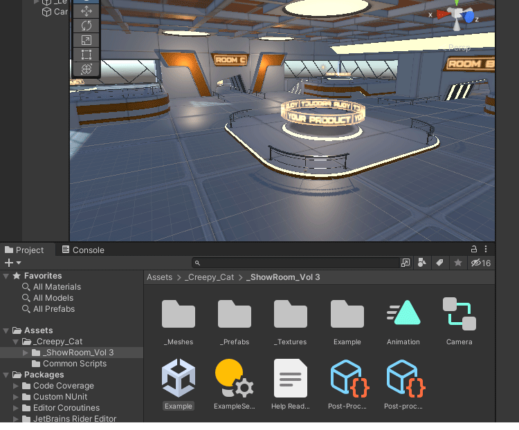 Unity3D现代简约科技风格展厅展馆U3D场景模型资产包U3DShowroom - 场景模型 - 绘图狗-设计灵感素材集散地