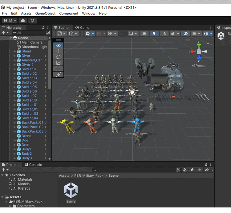 Unity3D特种部队士兵战士角色武器装备模型PBR Military pack 1.4 - 人物角色 - 绘图狗-设计灵感素材集散地