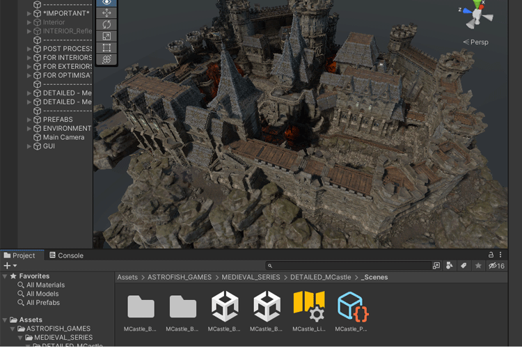 Unity3D中世纪城堡城墙建筑场景DETAILED - Medieval Castle 1.1 - 场景模型 - 绘图狗-设计灵感素材集散地