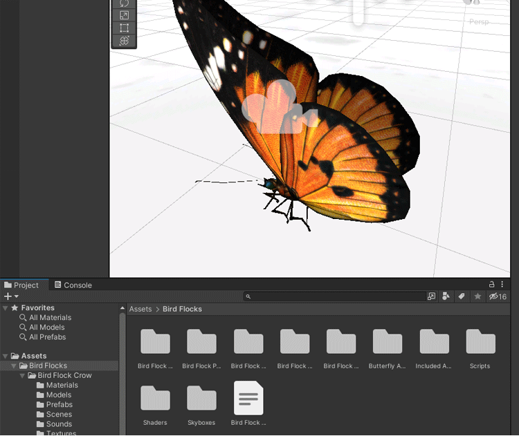 Unity3D低面候鸟群鸽子鸟类蝴蝶U3D模型Bird Flock Bundle 2.4.2 - 动物模型 - 绘图狗-设计灵感素材集散地