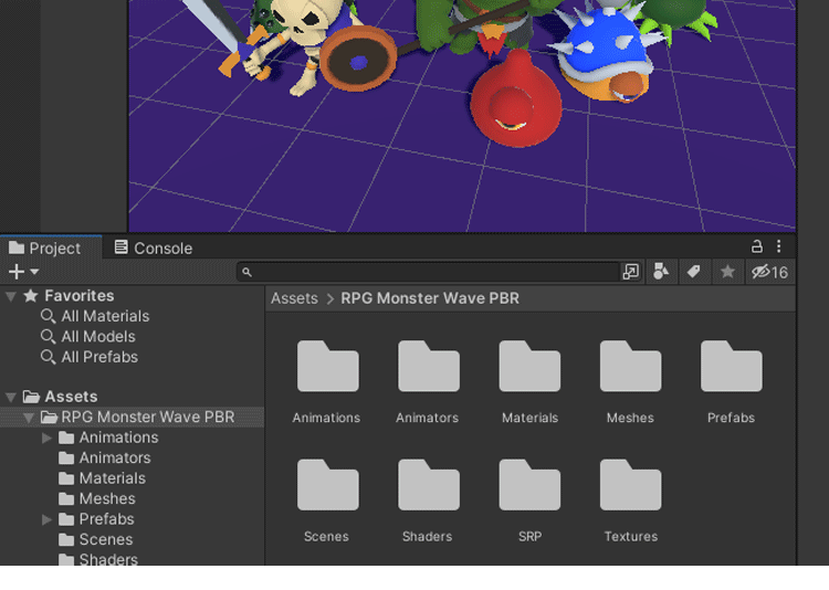 Unity低面卡通可爱精灵怪物骷髅带动画RPG Monster Wave PBR 1.3 - 动物模型 - 绘图狗-设计灵感素材集散地