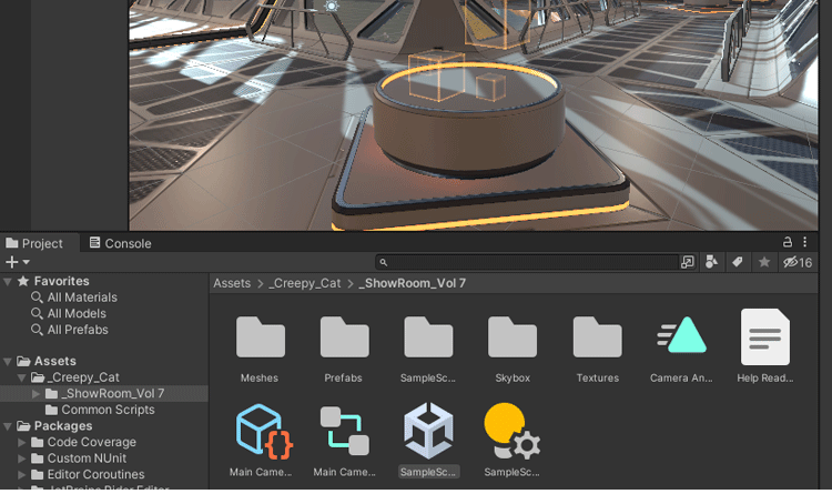 Unity科幻风廊道展厅U3D场景3D Showroom Level Kit Vol 7 v1.2 - 场景模型 - 绘图狗-设计灵感素材集散地