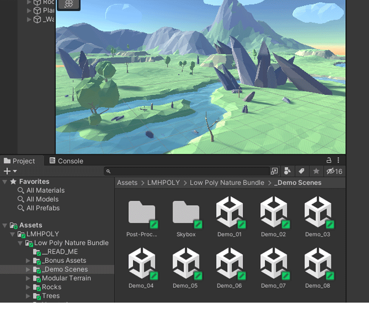 Unity3D卡通风格化自然森林沙漠场景Low Poly Nature Bundle 1.0 - 场景模型 - 绘图狗-设计灵感素材集散地