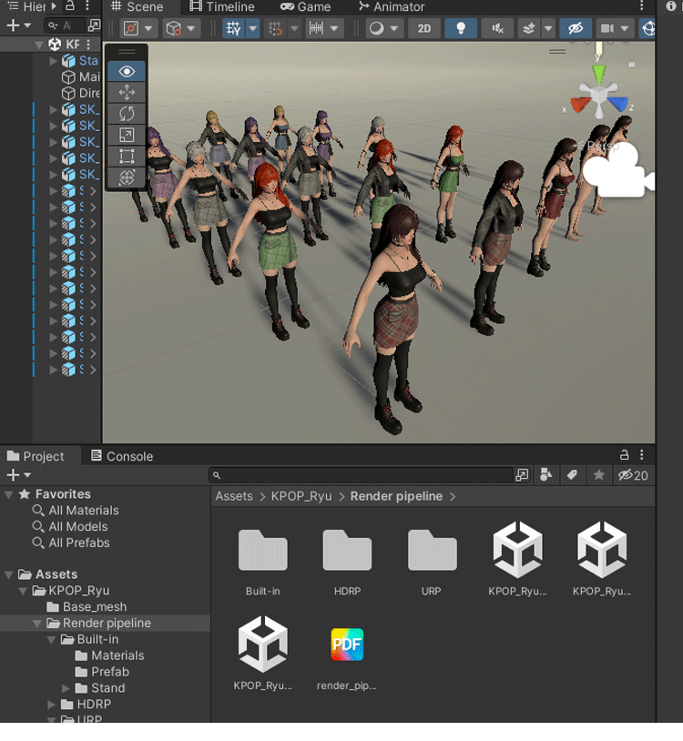 Unity可爱亚洲换装女孩跳舞唱歌角色U3D模型素材K-POP SERIES Ryu - 人物角色 - 绘图狗-设计灵感素材集散地