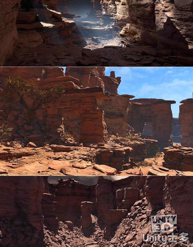 Unity3D西部峡谷悬崖岩石U3D场景Castle Valley Collection 1 1.1 - 场景模型 - 绘图狗-设计灵感素材集散地