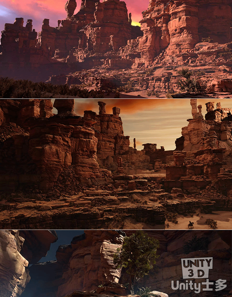 Unity3D西部峡谷悬崖岩石U3D场景Castle Valley Collection 1 1.1 - 场景模型 - 绘图狗-设计灵感素材集散地