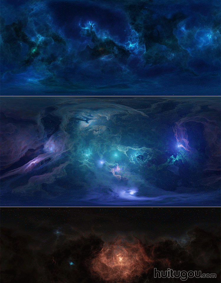 浩瀚无垠宇宙星空绚丽外太空HDRI环境贴图4K高清hdr格式灯光素材 - HDRI环境贴图 - 绘图狗-设计灵感素材集散地