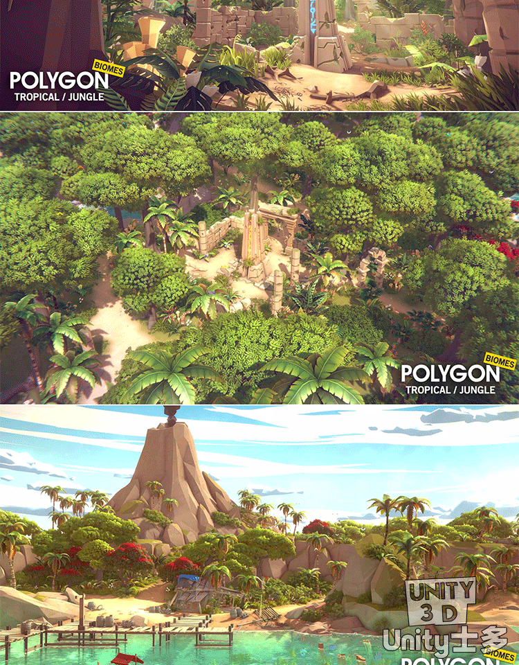 POLYGON Tropical Jungle - Nature Biomes 1.02 - 场景模型 - 绘图狗-设计灵感素材集散地