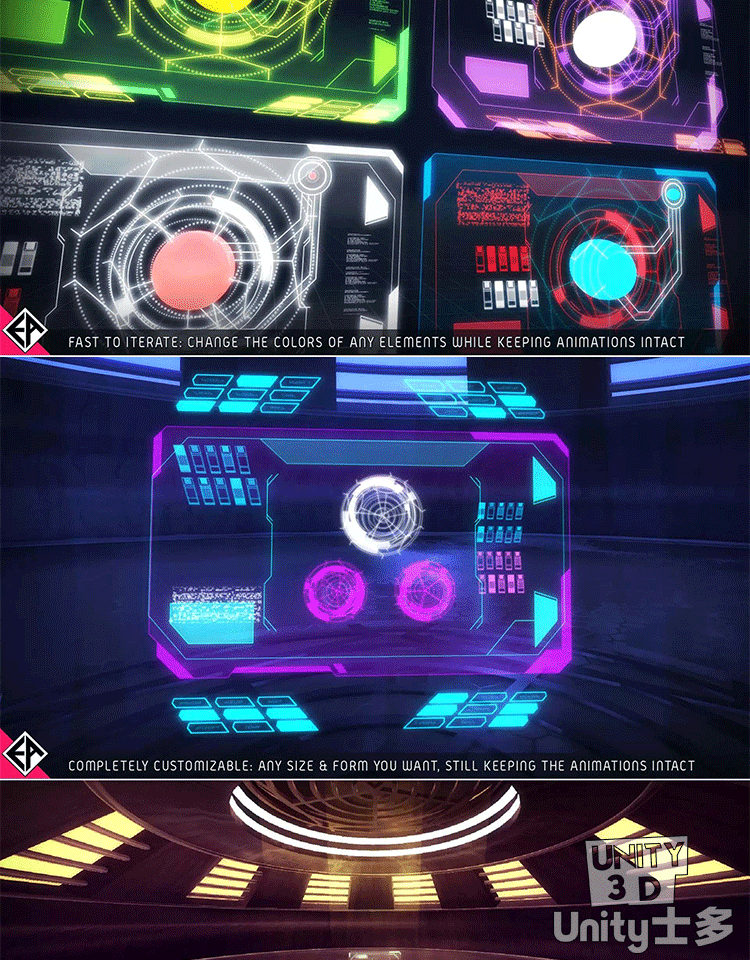 Unity3D科幻全息UI界面Customizable SciFi Holo Interface 1.6.2 - 其他 - 绘图狗-设计灵感素材集散地