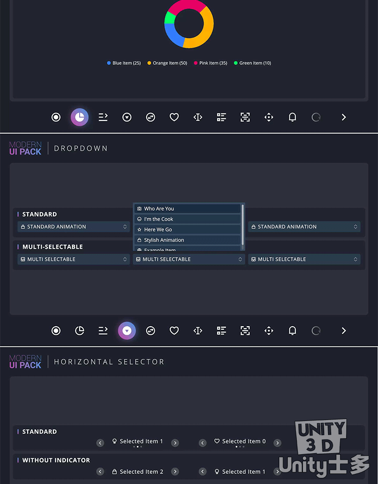 Unity 扁平化现代简约UI界面开发包unity3DModern UI Pack 5.5.11 - 其他 - 绘图狗-设计灵感素材集散地