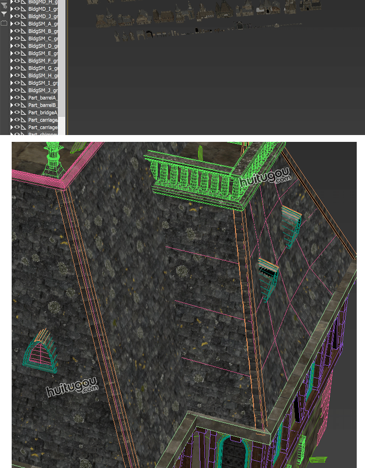 中世纪黑暗魔法城堡建筑楼房3D模型 KitBash3D – Dark Fantasy - KitBash3D模型 - 绘图狗-设计灵感素材集散地